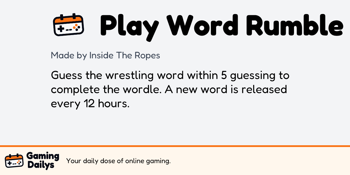Play_word_rumble | Gaming Dailys