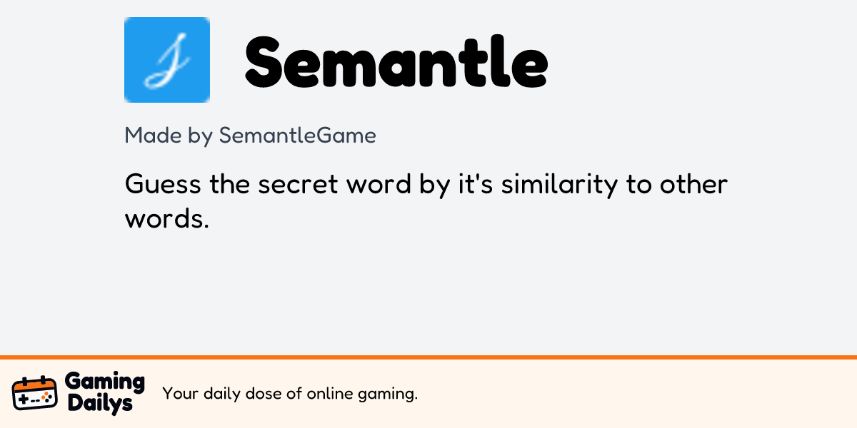 Semantle | Gaming Dailys